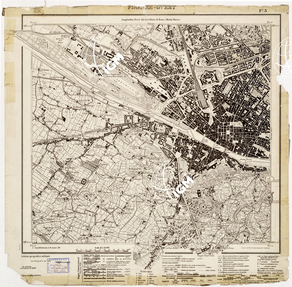 CARTA TOPOGRAFICA FIRENZE E DINTORNI - Foglio 3 - FIRENZE OVEST ...